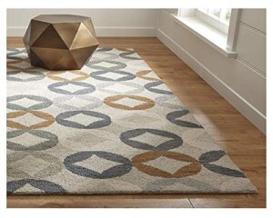 crate and barrel destry contemporary handmade 100% wool rugs & carpets (5’x8′)