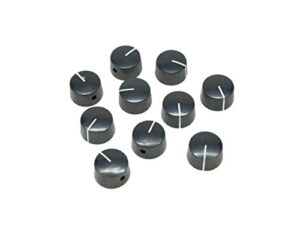 kaish 10pcs black vintage barrel guitar amplifier knob round knobs with set screw