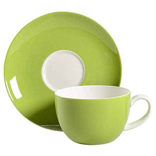 Crate & Barrel Hamptons Green Cup & Saucer