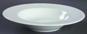 crate & barrel staccato large rim soup bowl, fine china dinnerware