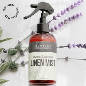 DRMTLGY Natural Lavender Linen and Room Spray. Pure Lavender Essential Oil and Chamomile Pillow Spray, Linen Mist, and Fabric Spray. Aromatherapy Spray