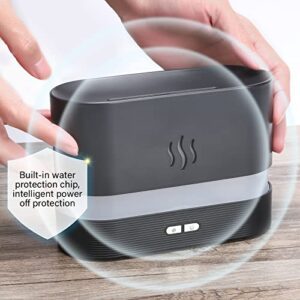 Depulat Flame Air Diffuser,Humidifier,Portable-Noiseless Aroma Diffuser for Home,Office or Yoga Essential Oil Diffuser with No-Water Auto-Off Protection(Black)