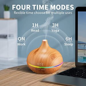 Aroma Diffuser for Essential Oil Large Room Diffusers Set with 10 Essential Oils,Ultrasonic 550ml Aromatherapy Diffuser with Essential Oil, Bedroom Vaporizer Cool Mist Humidifier for Home Office