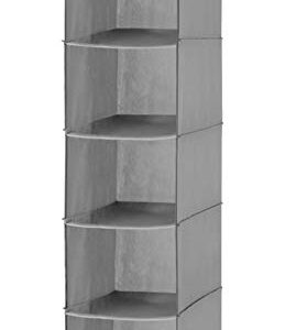 Whitmor 5 Section Closet Organizer - Hanging Shelves with Sturdy Metal Frame