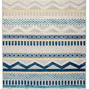 Rugshop Sky Collection Contemporary Bohemian Design Area Rug 5' x 7' Blue