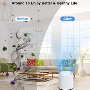 MELEDEN Air Purifier for Home with Filters, 2022 Upgraded Design Low Noise Air Purifiers for Home (White)