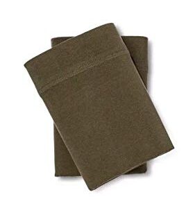 Room Essentials Jersey 2"Standard Pillowcases Solid Olive Military Green 100% Cotton