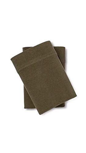 Room Essentials Jersey 2"Standard Pillowcases Solid Olive Military Green 100% Cotton