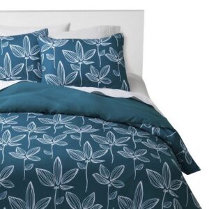 room essentials teal floral king 3 pc duvet cover set