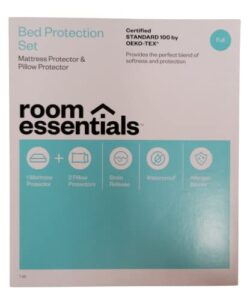 room essentials fitted waterproof mattress protector full