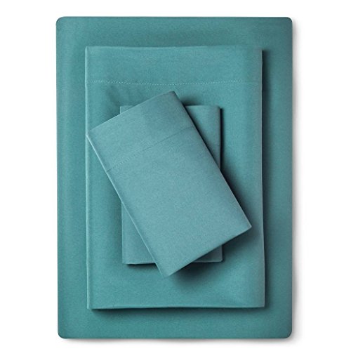 Room Essentials Dorm Bed Microfiber with Storage Pocket (Twin XL, Cloudy Turquoise)