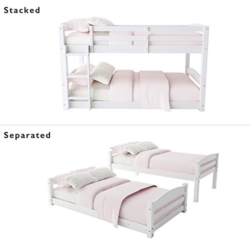 Dorel Living Sierra Twin over Twin Bunk Bed | White | DL7891W model