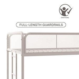 DHP Triple Metal Bunk Bed Frame, White, Twin