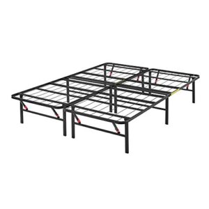 amazon basics foldable metal platform bed frame with tool free setup, 14 inches high, full, black