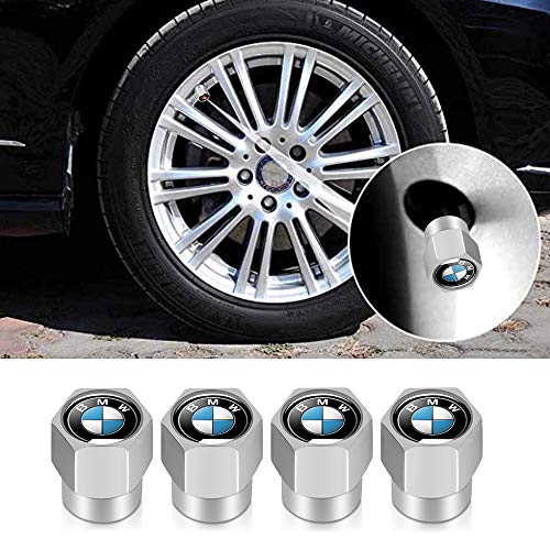 Tire Valve Stem Caps,Wheel caps Compatible with BMW X1 X3 M3 M5 X1 X5 X6 Z4 3 5 7 Series Logo Styling Decoration Metal Air Valve Cover Accessories,4 Pieces