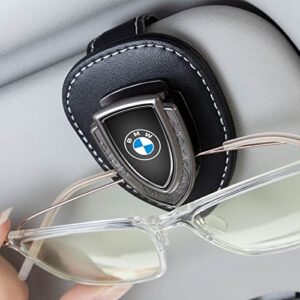 car sunglasses holder for bmw suit for 5 6 7 series x3 x4 x5 x6 m vehicles, glasses holder for cars with bmw logo, visor sunglasses holder for bmw, men women, clip-on car glasses holder black