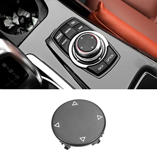 Jaroxn Compatible with BMW iDrive Knob Button Replacment Multimedia iDrive Control Knob Button for 1' F20 F21/3' F30 F31 F34 GT/5' F07 F10 F11/7' F01 F02 F04/X3 F25 Series, iDrive Button Cover