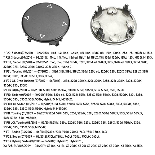 Jaroxn Compatible with BMW iDrive Knob Button Replacment Multimedia iDrive Control Knob Button for 1' F20 F21/3' F30 F31 F34 GT/5' F07 F10 F11/7' F01 F02 F04/X3 F25 Series, iDrive Button Cover