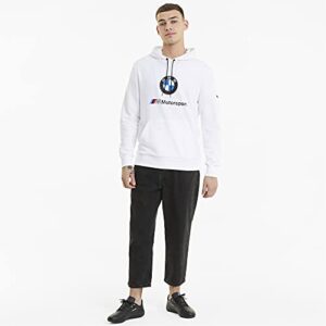 PUMA Men's Standard BMW MMS Essentials Logo Hoodie, White, Large