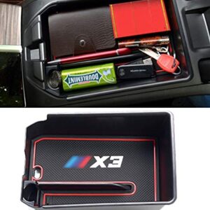 Jaronx Compatible with BMW X3 Console Organizer 2023 2022 2021 2020 2019 2018 G01, Compatible with BMW X4 Center Console Storage Box 2019-2023 G02, Console Storage Tray Organizer Accessories