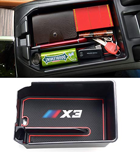 Jaronx Compatible with BMW X3 Console Organizer 2023 2022 2021 2020 2019 2018 G01, Compatible with BMW X4 Center Console Storage Box 2019-2023 G02, Console Storage Tray Organizer Accessories