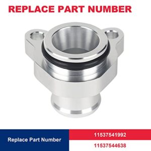 Aluminum Water Hose Fitting Upgrade Fit for BMW 1 3 5 6 7 Z4 (Engine N52 N53 N54 and N51 3.0-litre),Replaces# 11537541992 11537544638 Engine Coolant Hose Flange