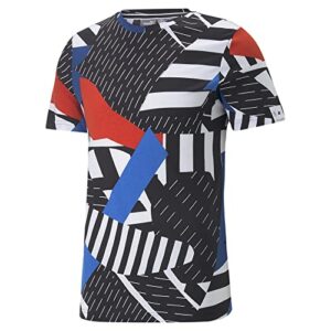 puma men’s standard bmw m motorsport all over print tee, white-m color aop, medium