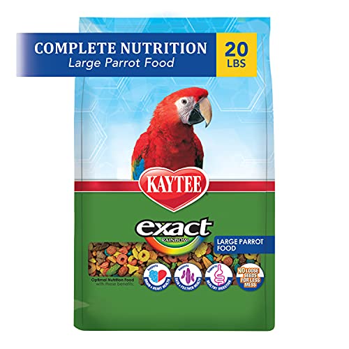 Kaytee Exact Rainbow Large Pet Parrot Food, 20 Pound