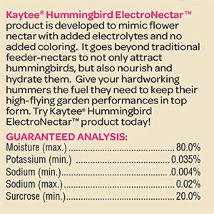 Kaytee Hummingbird ElectroNectar Wild Bird Food, Ready to Use, 64 Ounces