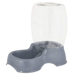 petmate pet cafe waterer cat and dog water dispenser 4 sizes, pearl white