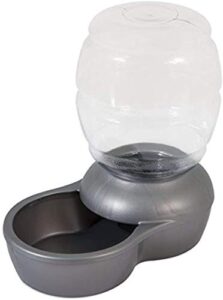 petmate replendish automatic gravity waterer for cats and dogs, bpa-free, no batteries required, includes charcoal filter, 0.5 gallon