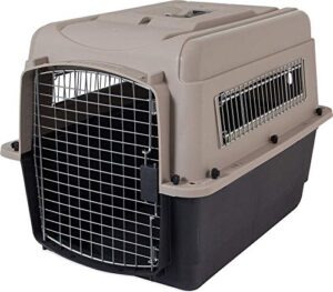 petmate ultra vari dog kennel for small to medium dogs (durable, heavy duty dog travel crate, made with recycled materials, 28 in. long) 25 to 30 lbs