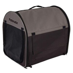 petmate portable pet home, small, dark taupe/coffee grounds brown