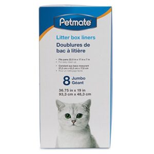 petmate, litter pan boxed liners, jumbo, 8 pack