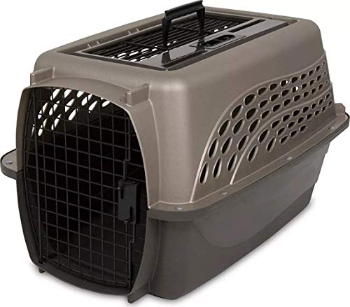 Petmate Two-Door Small Dog Kennel & Cat Kennel (Top Loading or Front Loading Pet Carrier, Great for Small Animals, Made with Recycled Materials, 24 inches in Length) For Pets up to 15 Pounds