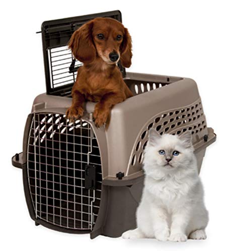 Petmate Two-Door Small Dog Kennel & Cat Kennel (Top Loading or Front Loading Pet Carrier, Great for Small Animals, Made with Recycled Materials, 24 inches in Length) For Pets up to 15 Pounds