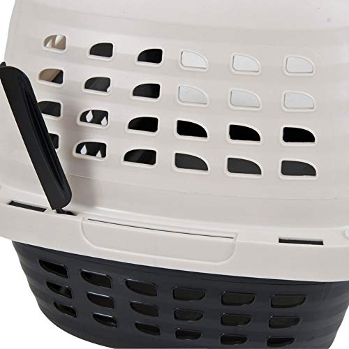 Petmate 41032 Compass Fashion Kennel Cat and Dog Kennel, 10-20 lb., Pearl White/Black