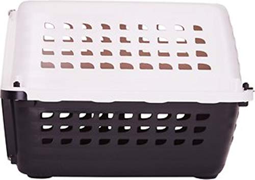 Petmate 41032 Compass Fashion Kennel Cat and Dog Kennel, 10-20 lb., Pearl White/Black