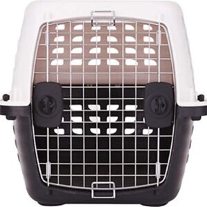 Petmate 41032 Compass Fashion Kennel Cat and Dog Kennel, 10-20 lb., Pearl White/Black