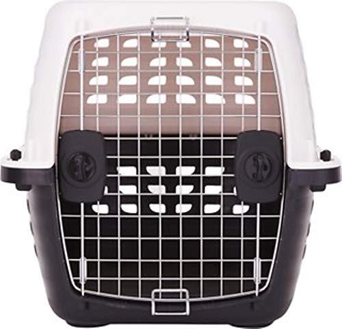 Petmate 41032 Compass Fashion Kennel Cat and Dog Kennel, 10-20 lb., Pearl White/Black