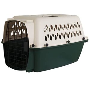 petmate ruffmaxx dog kennel pet carrier & crate 24″ (10-20 lb), outdoor and indoor for large, medium, and small dogs – made from durable recycled material w/ 360-degree ventilation