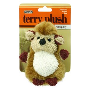 petmate booda catnip terry hedgehog toy, multicolor