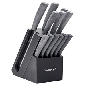 hampton forge tomodachi hmc01b612l raintree ash – 13 piece knife block set