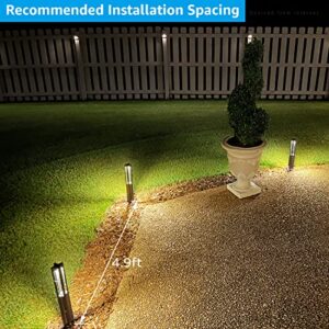 LEONLITE 10-Pack LED Low Voltage Landscape Lights, 3W 12V Pathway Lights Low Voltage, IP65 Waterproof, Landscape Path Lighting with Aluminum Housing, 50,000 Hours, 3000K Warm White, 172lm, Black