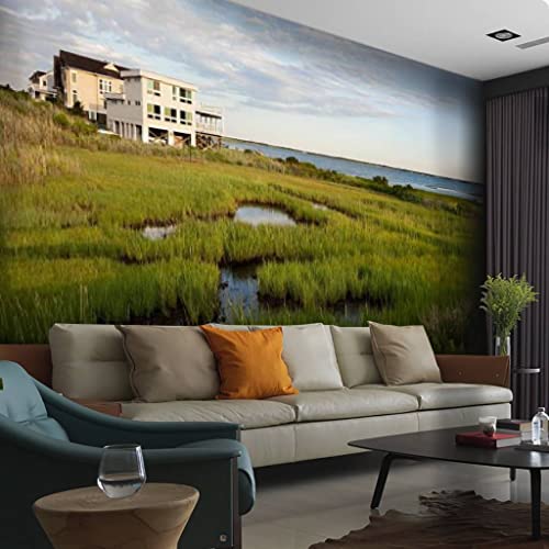 Kanworse House in The Hamptons Canvas Wallpaper Print Self Adhesive Peel & Stick Wallpaper Wall Mural Wall Decal Wall Sticker Poster Home Decor for Living Room