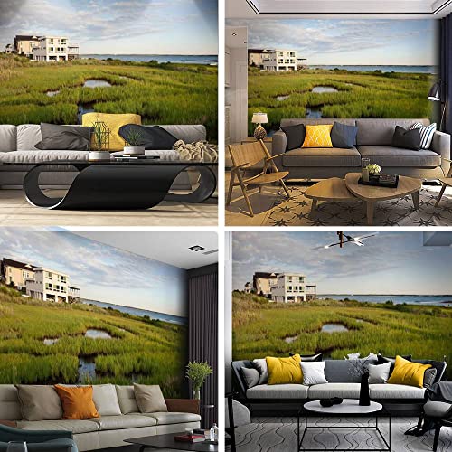 Kanworse House in The Hamptons Canvas Wallpaper Print Self Adhesive Peel & Stick Wallpaper Wall Mural Wall Decal Wall Sticker Poster Home Decor for Living Room