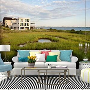 Kanworse House in The Hamptons Canvas Wallpaper Print Self Adhesive Peel & Stick Wallpaper Wall Mural Wall Decal Wall Sticker Poster Home Decor for Living Room