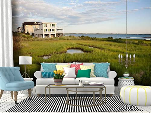 Kanworse House in The Hamptons Canvas Wallpaper Print Self Adhesive Peel & Stick Wallpaper Wall Mural Wall Decal Wall Sticker Poster Home Decor for Living Room