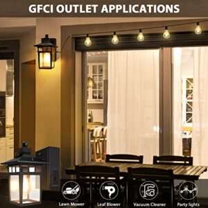 Dusk to Dawn Outdoor Lights Exterior Porch Lights with GFCI Outlet Sensor Outdoor Wall Light Fixture Wall Mount,Anti-rust Wall Lantern,Waterproof Wall Sconce,Outside Lights for House,Bulb not Included