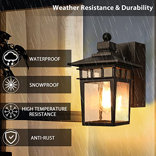 Dusk to Dawn Outdoor Lights Exterior Porch Lights with GFCI Outlet Sensor Outdoor Wall Light Fixture Wall Mount,Anti-rust Wall Lantern,Waterproof Wall Sconce,Outside Lights for House,Bulb not Included